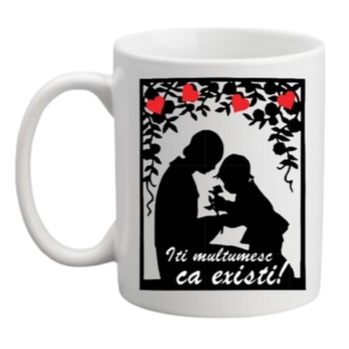 Cana personalizata, ceramica, "Multumesc, mama", 350 ml - eMAG.ro