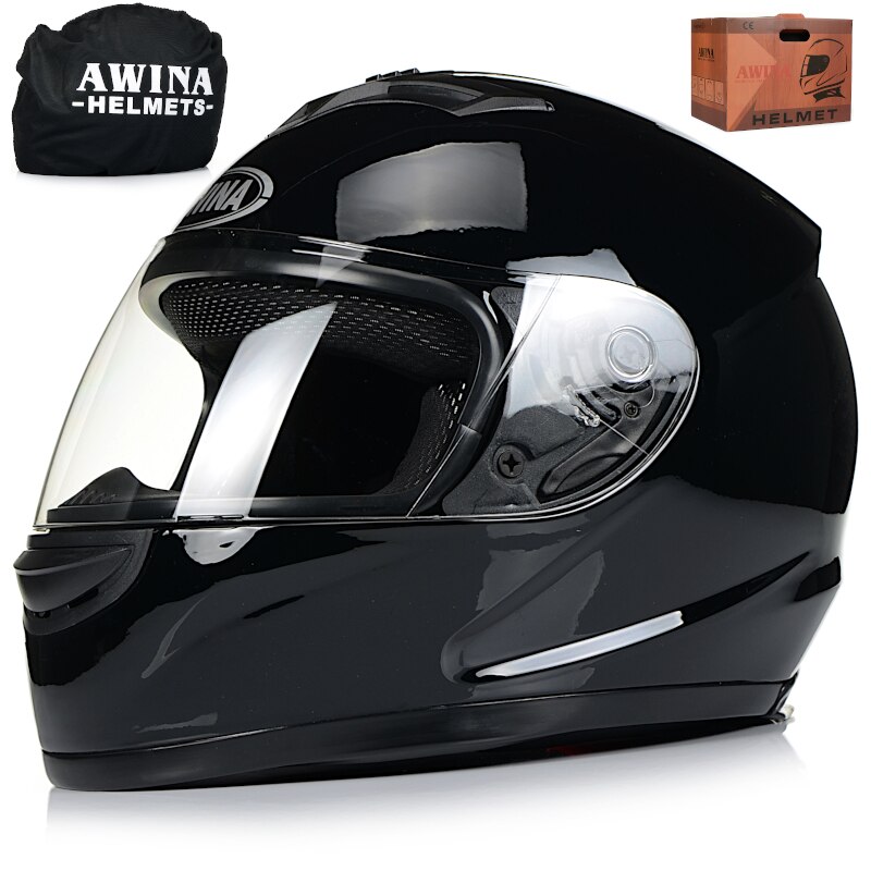 Casca moto, Awina, ABS, Negru, L (59-60) cm - eMAG.ro