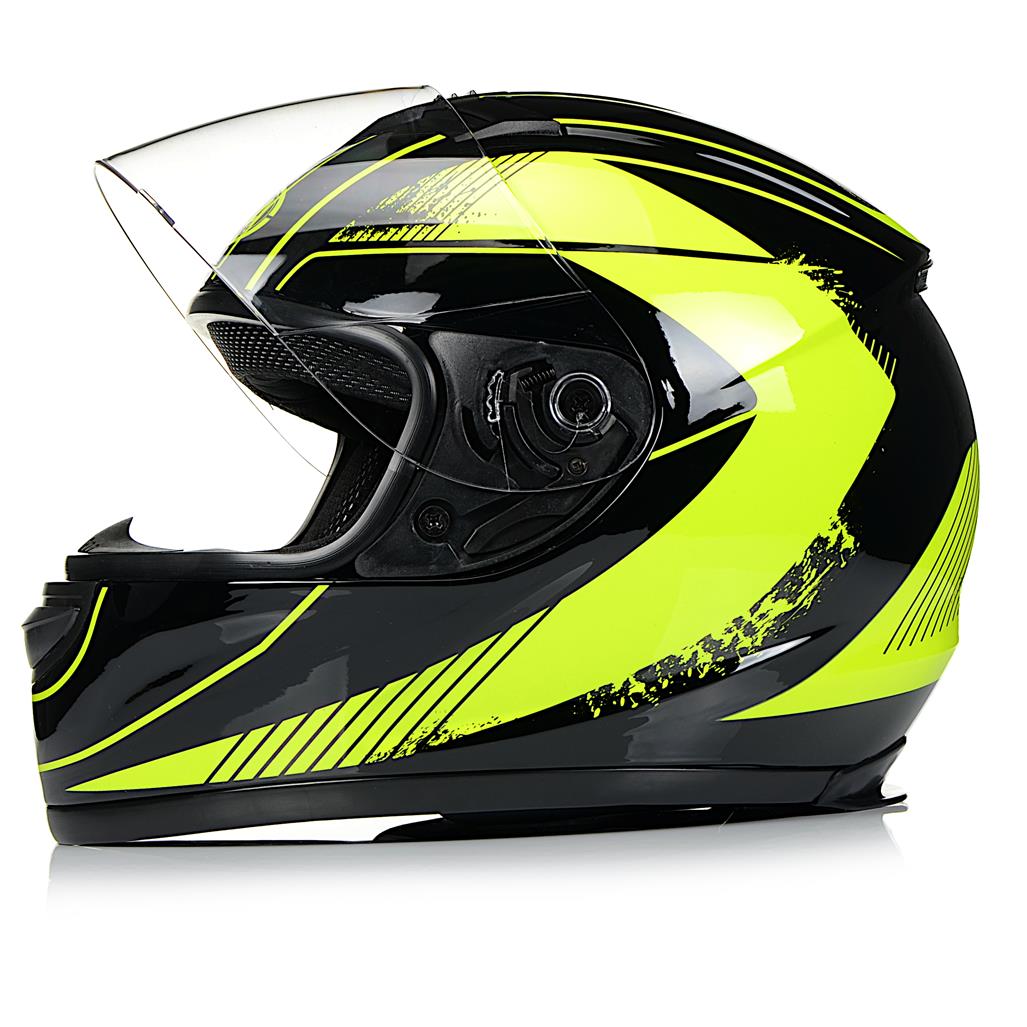 Casca moto, Awina, ABS, Negru / Galben, XL (61-62) cm - eMAG.ro