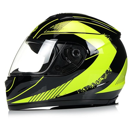 Casca moto, Awina, ABS, Negru / Galben, XL (61-62) cm - eMAG.ro