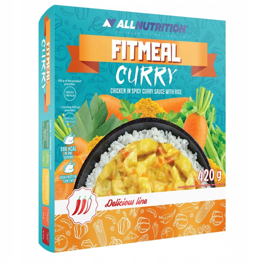 Orez cu pui in sos curry Allnutrition Fitmeal, 420g - eMAG.ro