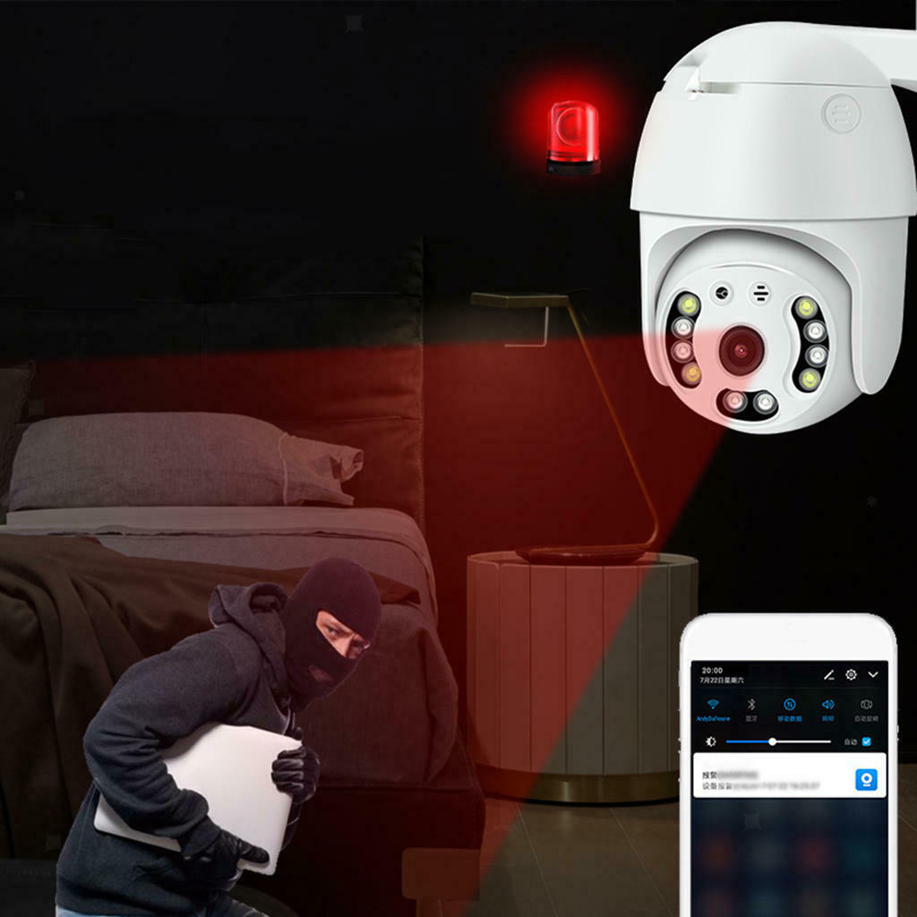 Camera supraveghere, Exterior, Rotativa, 2MP, 10LED, Alb - eMAG.ro