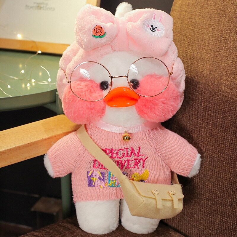 Jucarie Mascota Ratusca Lalafanfan, cu accesorii, 30 cm, din plus - alb ...
