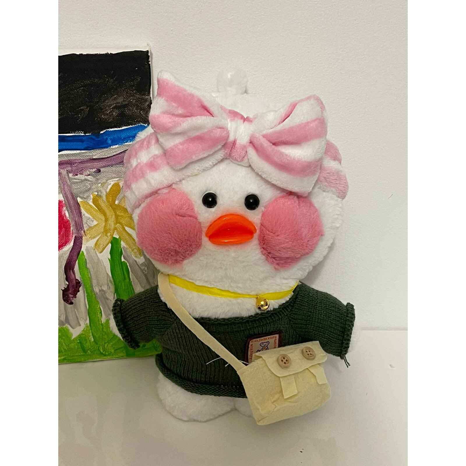 Jucarie Mascota Ratusca Lalafanfan, cu accesorii, 30 cm, din plus - alb ...