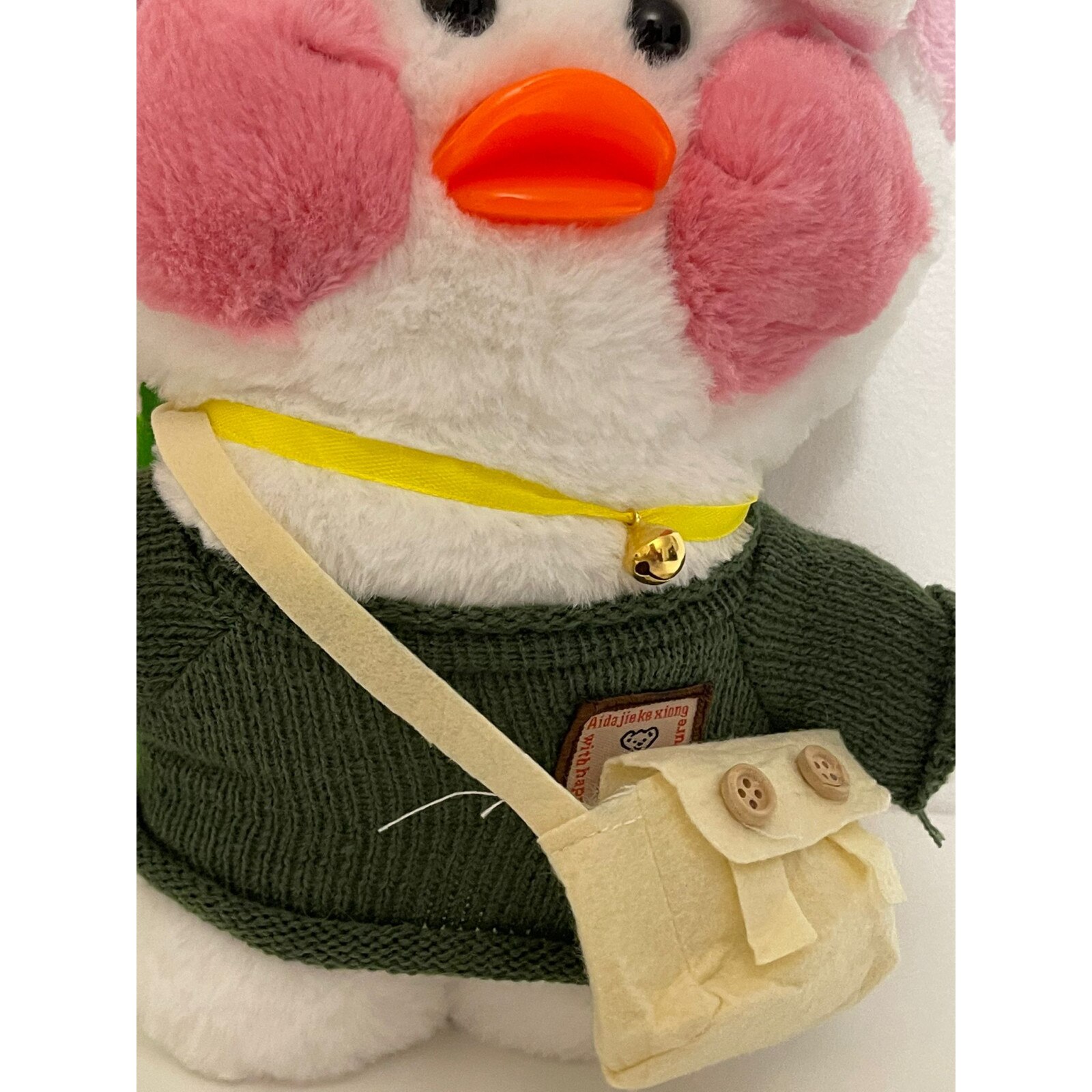 Jucarie Mascota Ratusca Lalafanfan, cu accesorii, 30 cm, din plus - alb ...