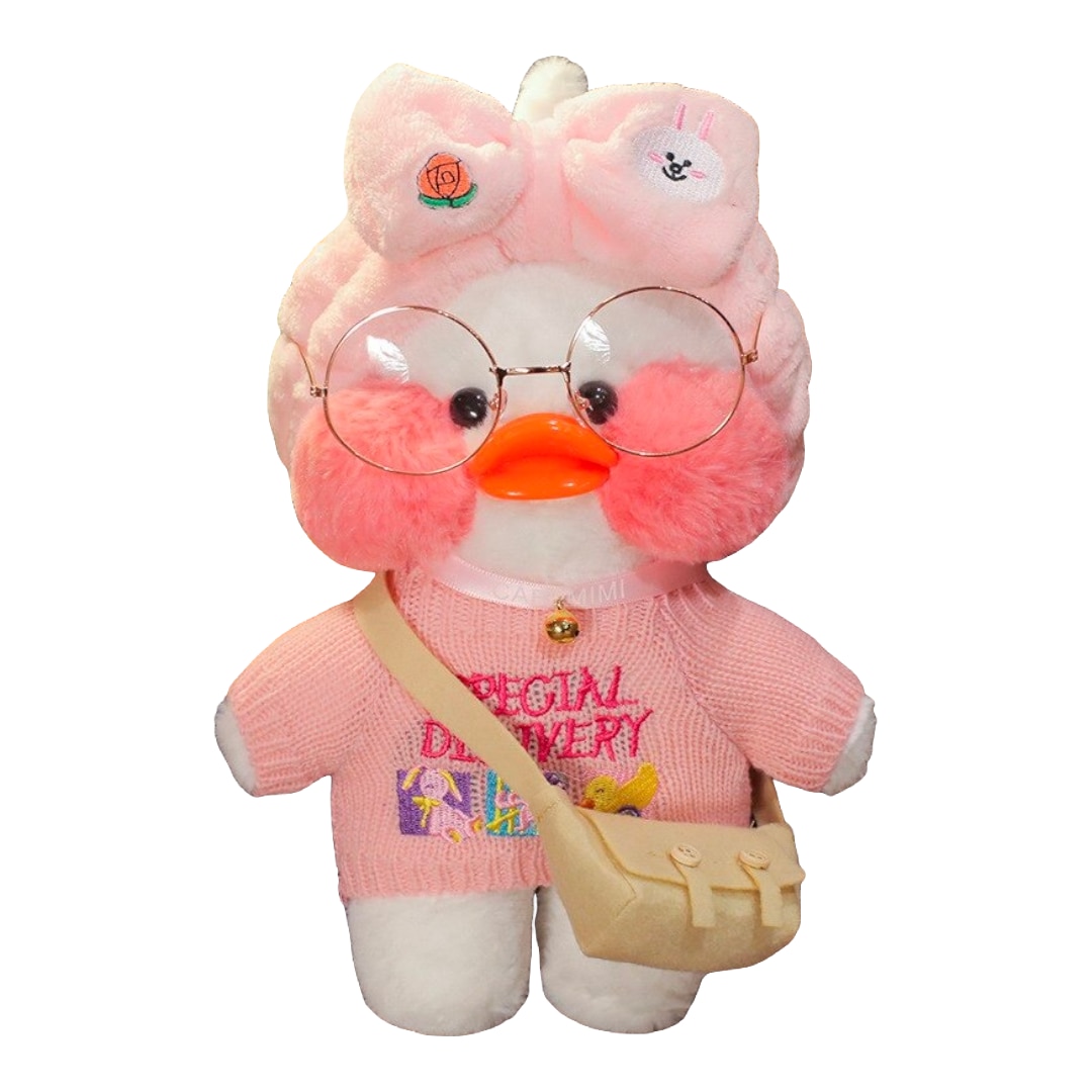 Jucarie Mascota Ratusca Lalafanfan, cu accesorii, 30 cm, din plus - alb ...