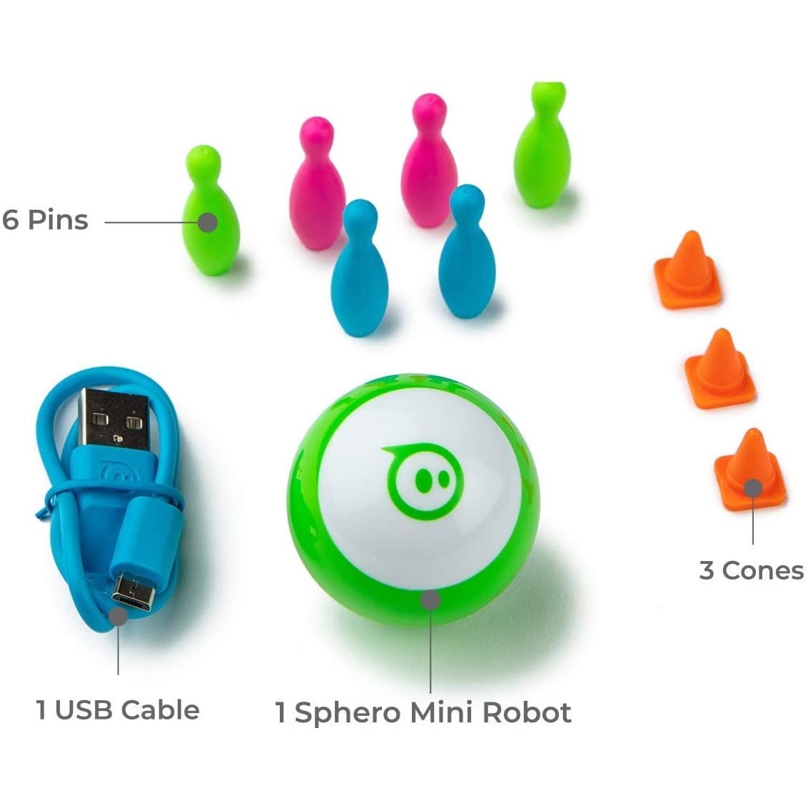 Robot coding programabil, Sphero, Mini, senzori live, 8+ ani, lumini ...