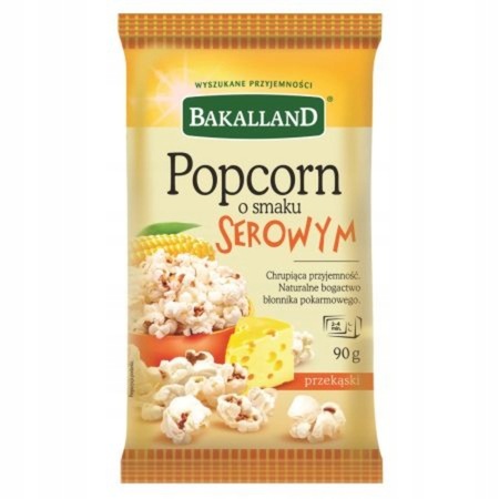 Popcorn cu cascaval Bakalland, Pentru microunde, 90g - eMAG.ro