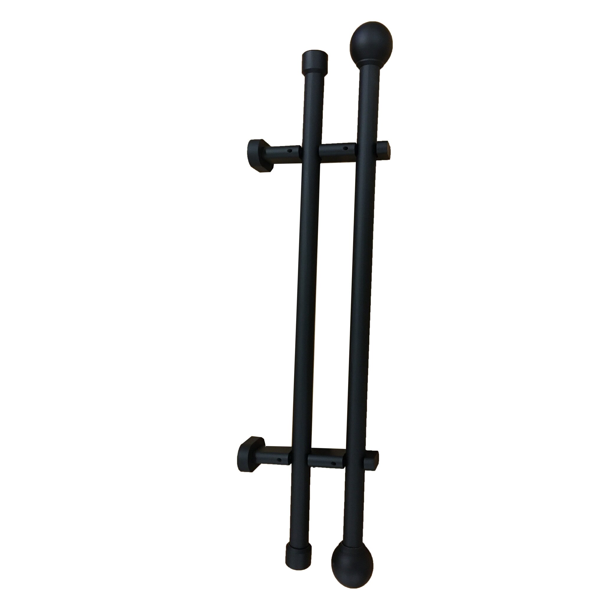 Galerie Dubla Lemn Negru cu bula si buson si suport dublu plat, 150 cm ...