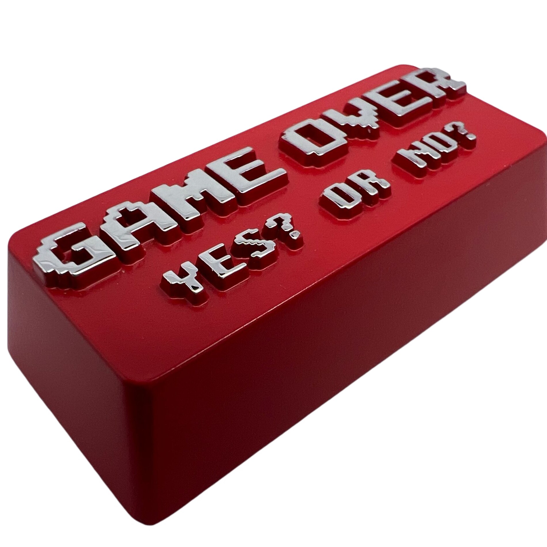 Tasta artizanala Game Over, Metal, Keycap, 2.25u, Comutator incrucisat ...