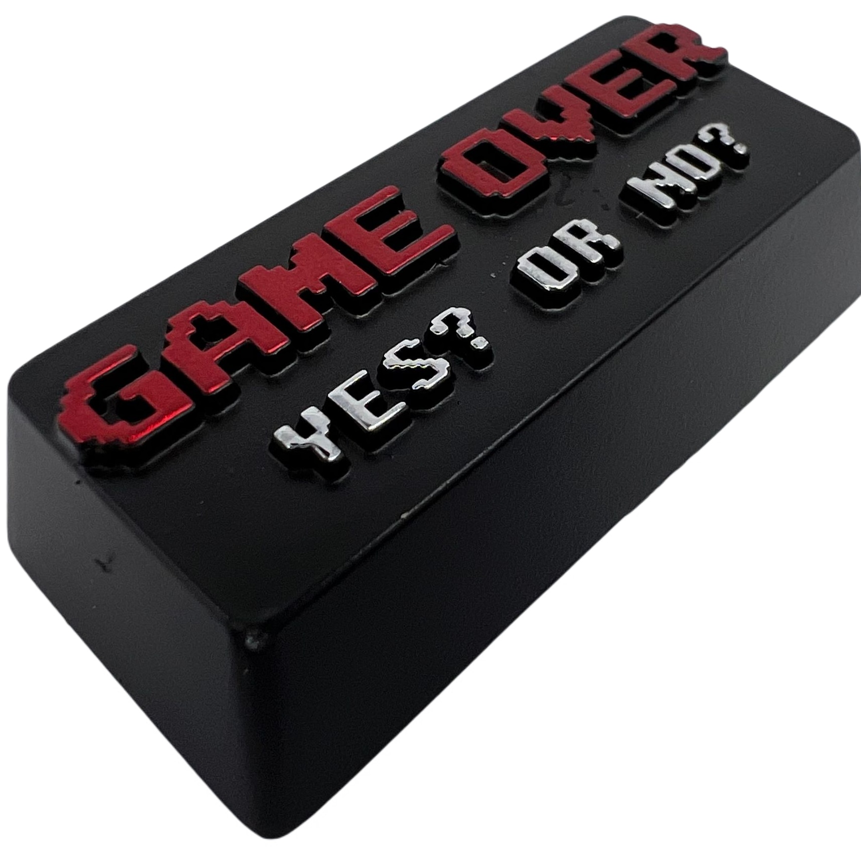 Tasta artizanala Game Over, Metal, Keycap, 2.25u, Comutator incrucisat ...