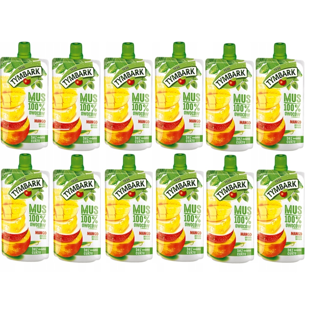 Piure de mango, mere si banane Tymbark, 12 x 120 g - eMAG.ro