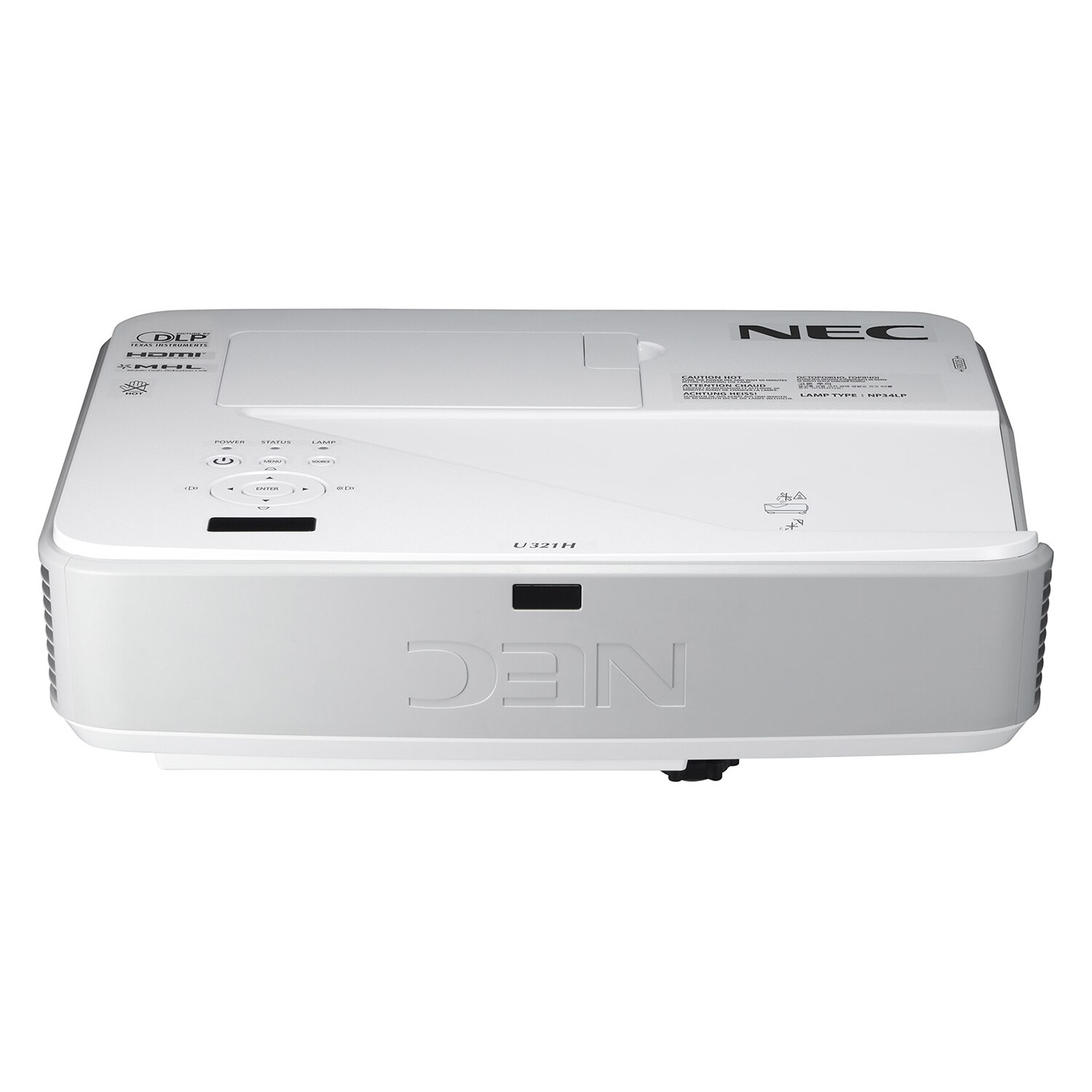 Videoproiector NEC U321H Ultra Short Throw Full HD, 3200 lumeni, Alb ...