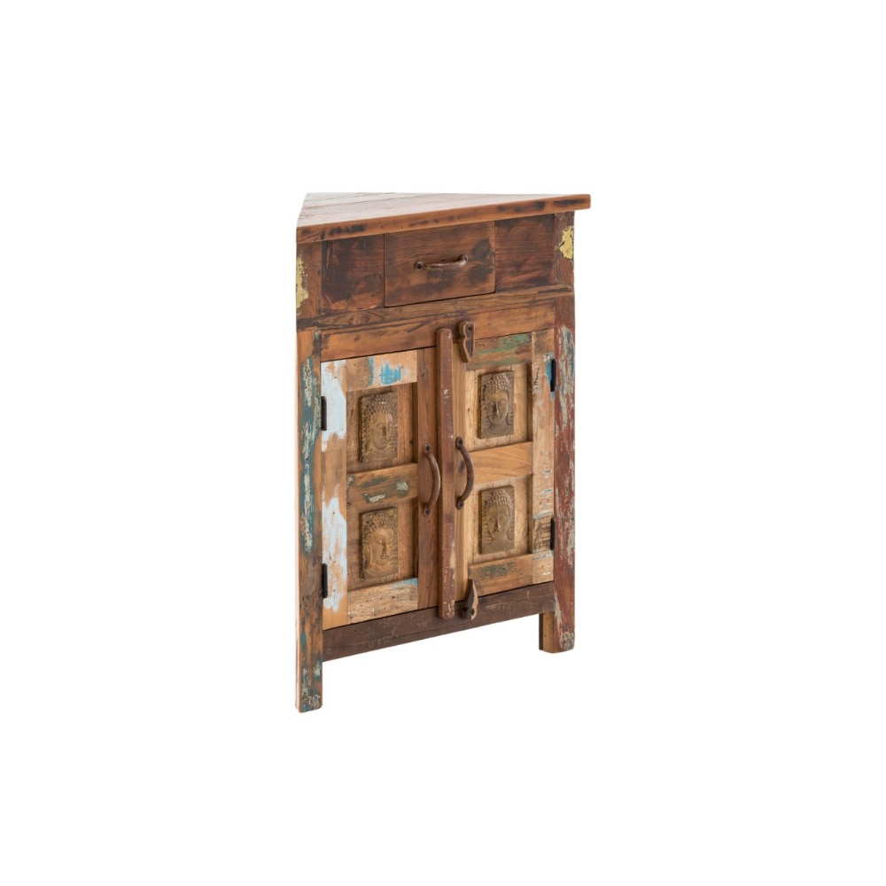 Comoda de colt rustica Sumana, Woodkings, Lemn, Multicolor - eMAG.ro