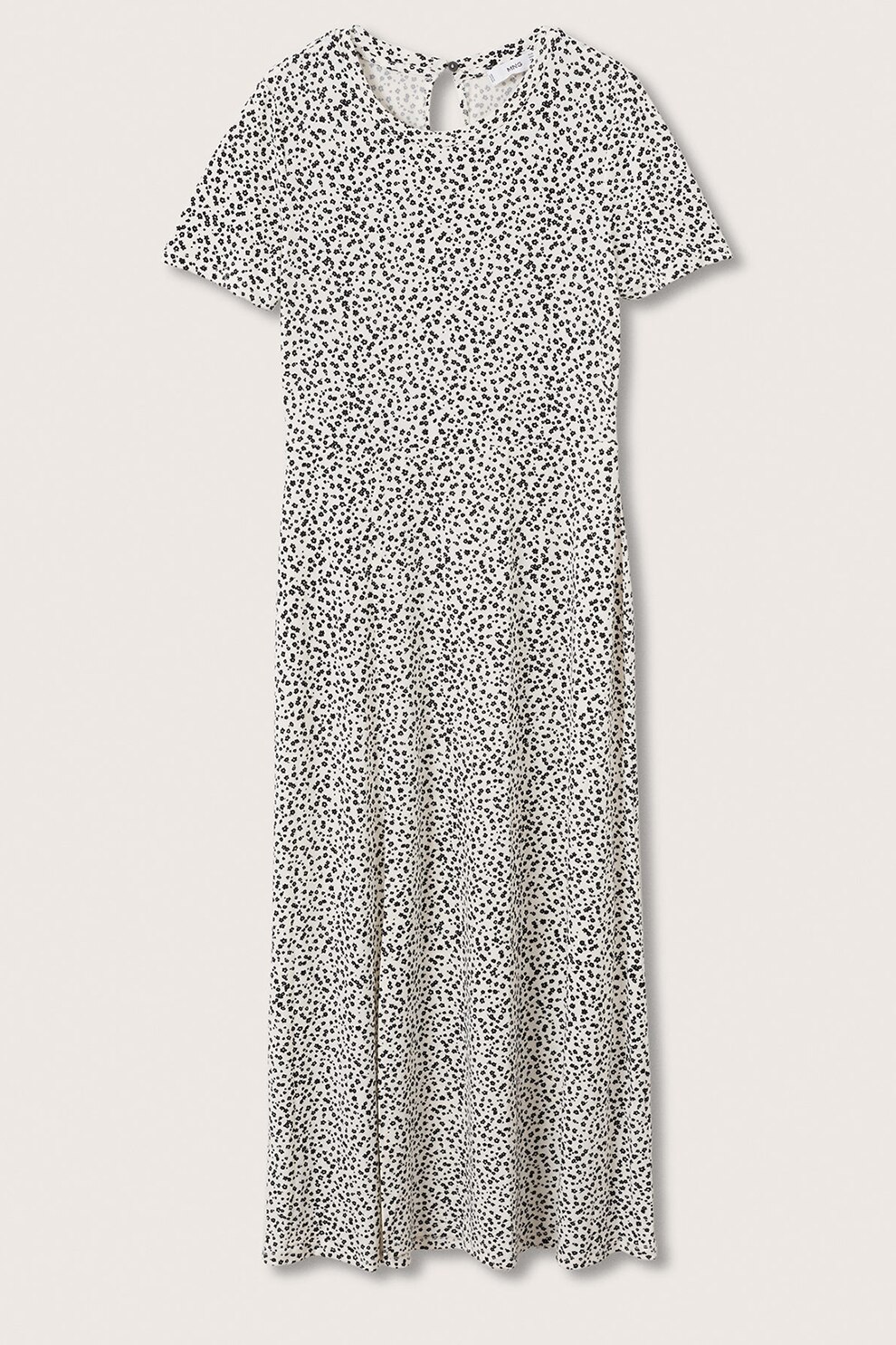 Mango, Rochie midi cu slituri laterale Matilde, Alb, Negru, L - eMAG.ro