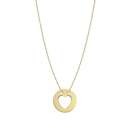 Lantisor din aur 14K 0,82 g cu inima, DiAmanti Heart - eMAG.ro
