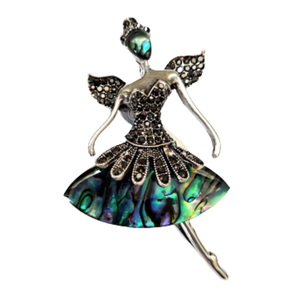 Brosa – Pandantiv Balerina Inger, din scoica naturala Paua - eMAG.ro