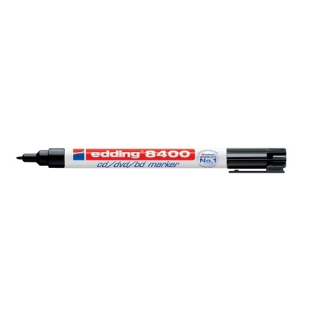 Marker Edding 8400 pentru CD DVD BD, permanent, negru, blister - eMAG.ro