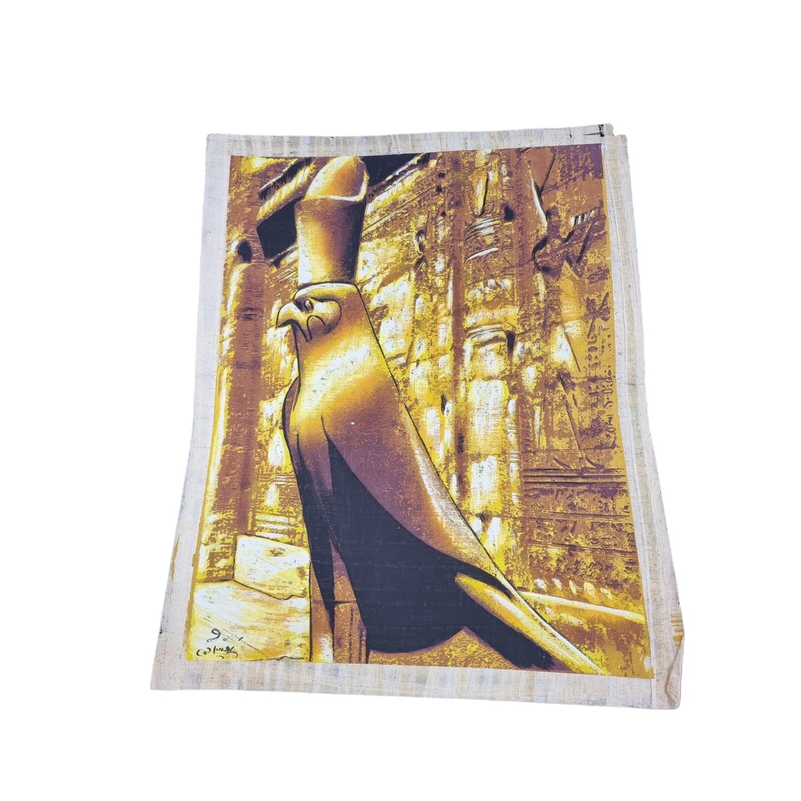 Картина 43X31 см, ръчно рисувана, египетски стил, хартия папирус, I51 ...
