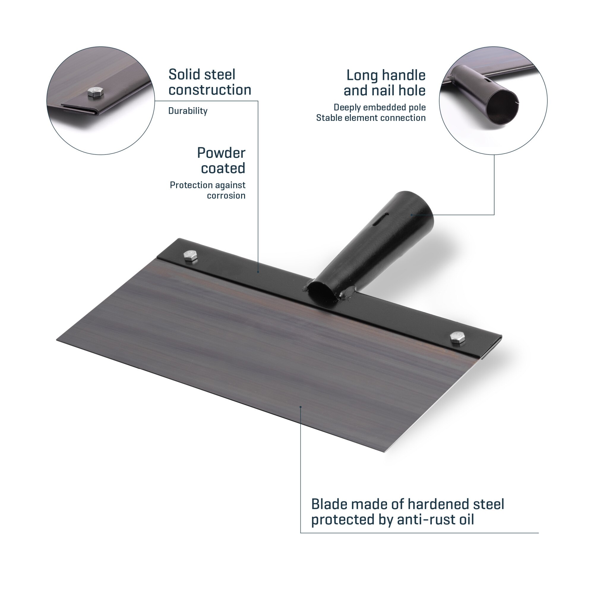 Spaclu razuitor pentru beton, COMENSAL, inox, universal, Gri, 30 x 15 ...