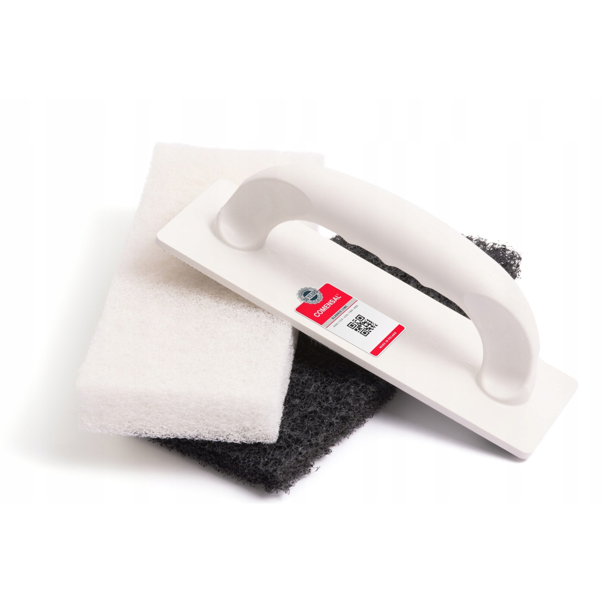 Drisca cu burete 2w1suport dur si moale, COMENSAL, PVC, 250x100mm, Alb ...