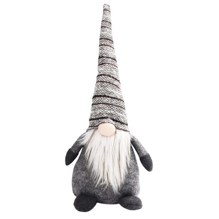 Figurina model Gnom Belle Vous, textil, gri, 50 cm - eMAG.ro