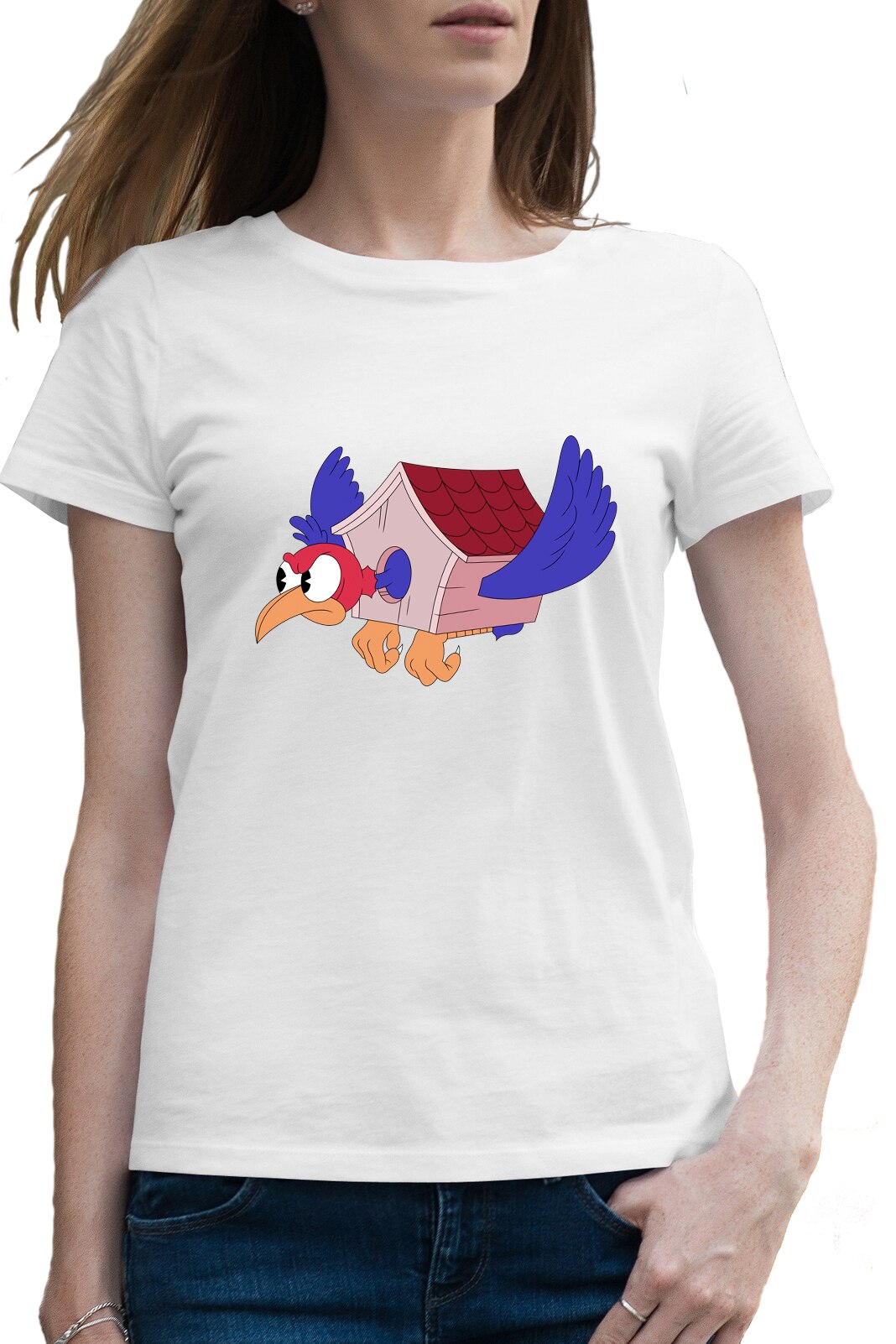 Tricou femei Cuphead Wally Warbles Fan Art Anime, alb, marime S - eMAG.ro