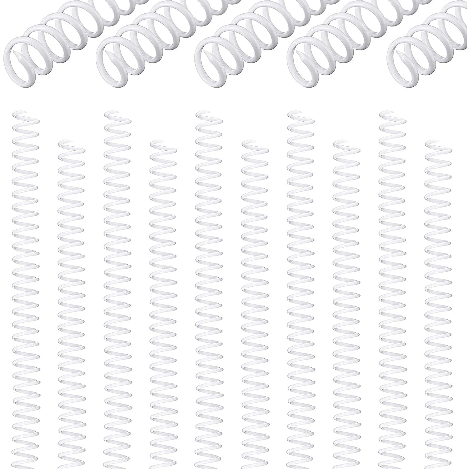 Set 100 buc spirala continua plastic, 6mm, pas 3:1, San, alb - eMAG.ro