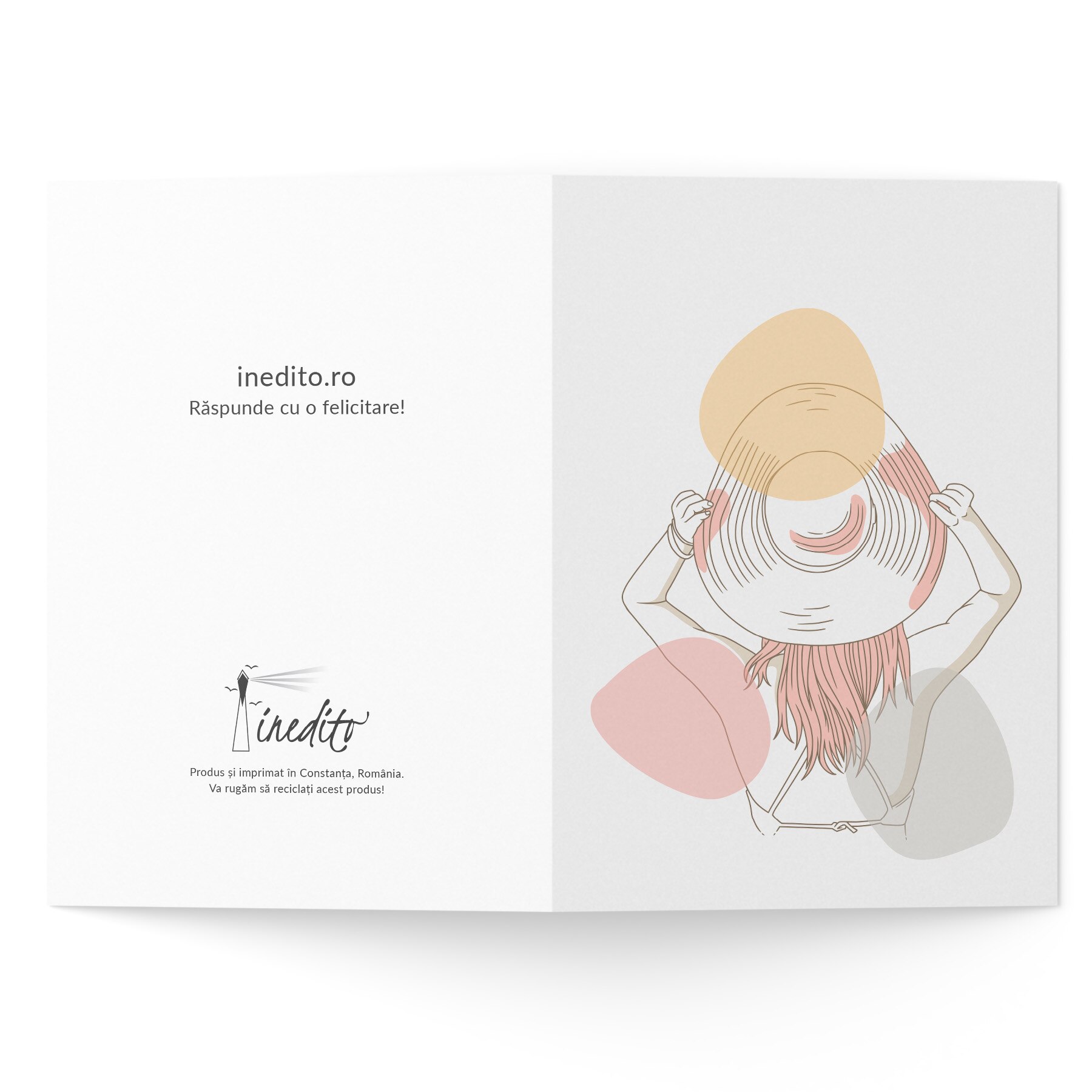 100 рециклирана поздравителна картичка с плик висококачествена текстурирана хартия Жена 4