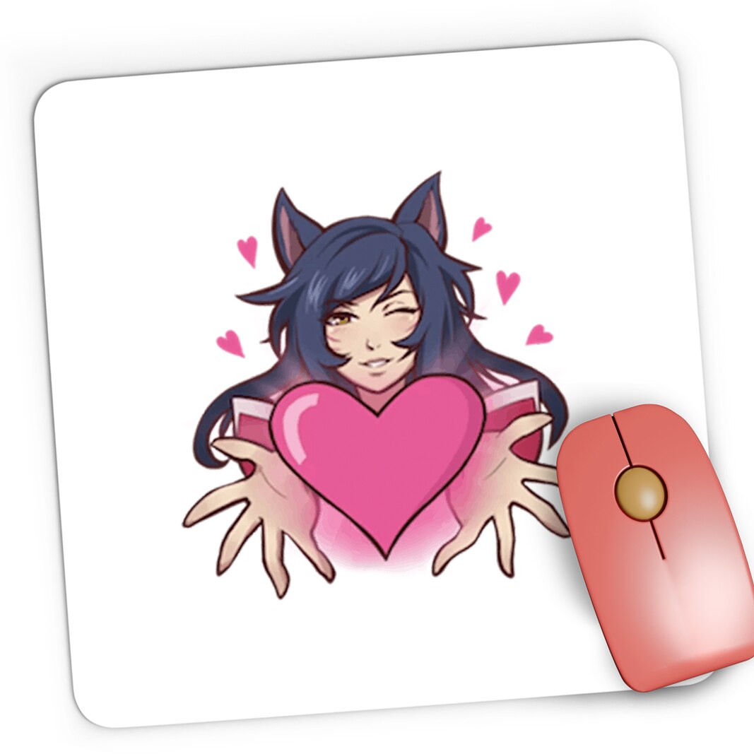 Mousepad Gaming Ahri League of Legands Love Valentines Inima Anime ...