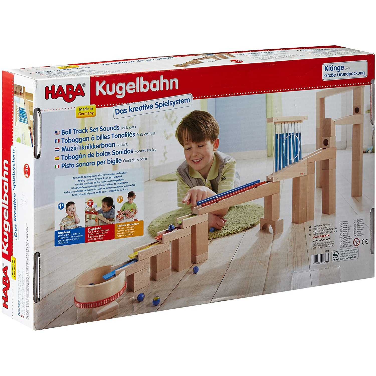 Комплект музикален конструктор Haba 3971, Дърво/Натурален, 32 части ...