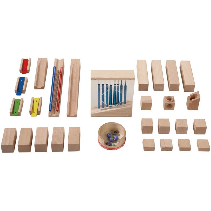 Комплект музикален конструктор Haba 3971, Дърво/Натурален, 32 части ...