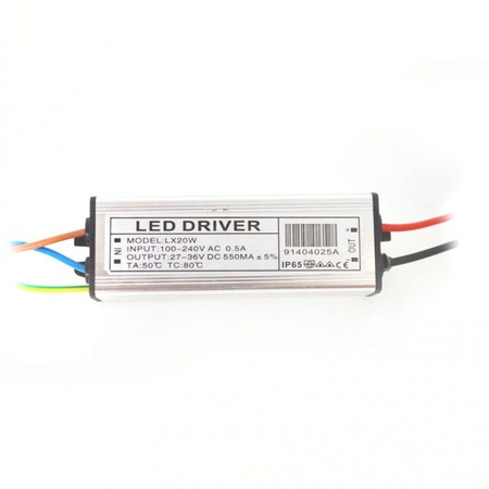 Driver LED, Lightex, 20W, 27-36V, 550mA, IP65 - eMAG.ro