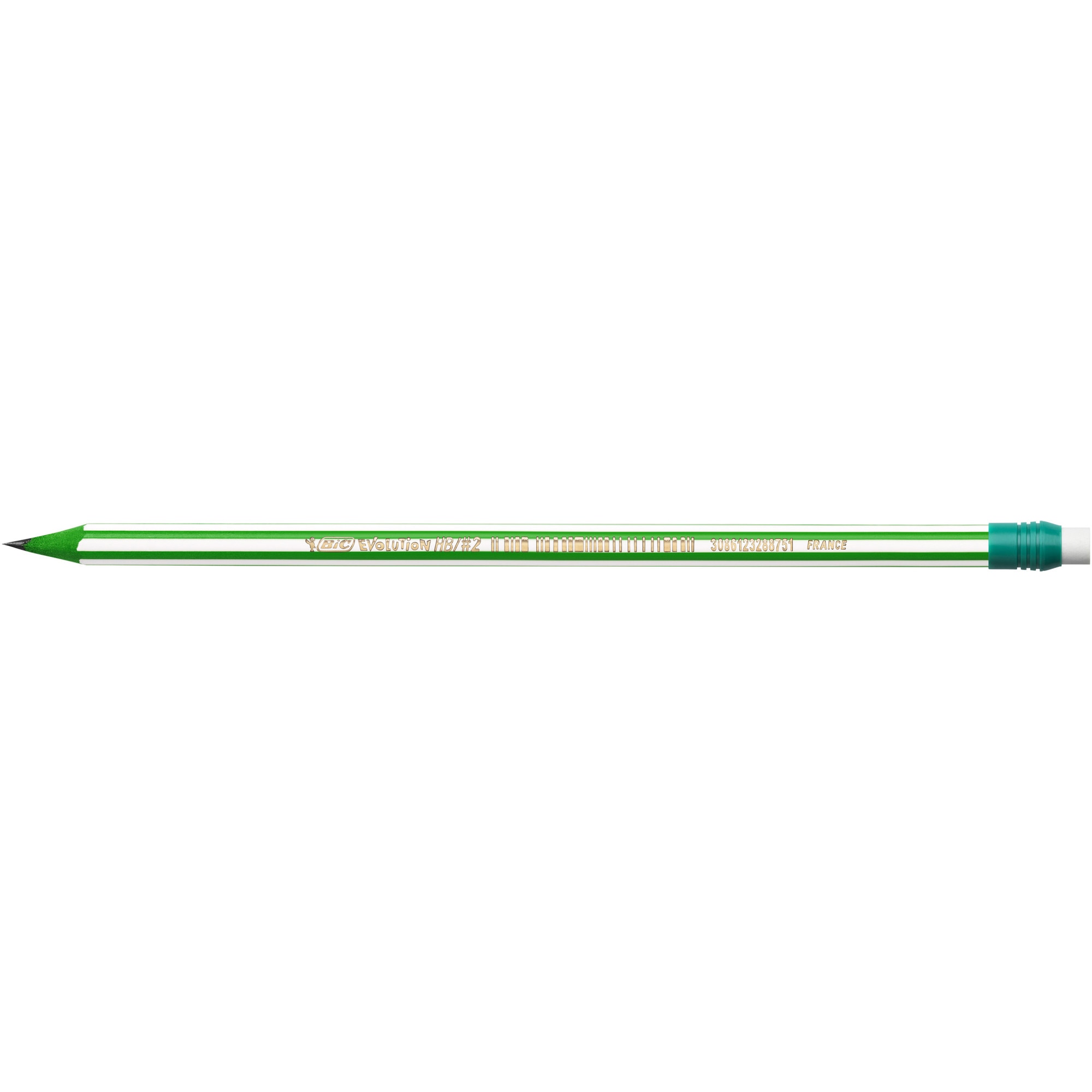 Set 8 bucati creion grafit BIC Evolution STRIPES 646 cu radiera ...