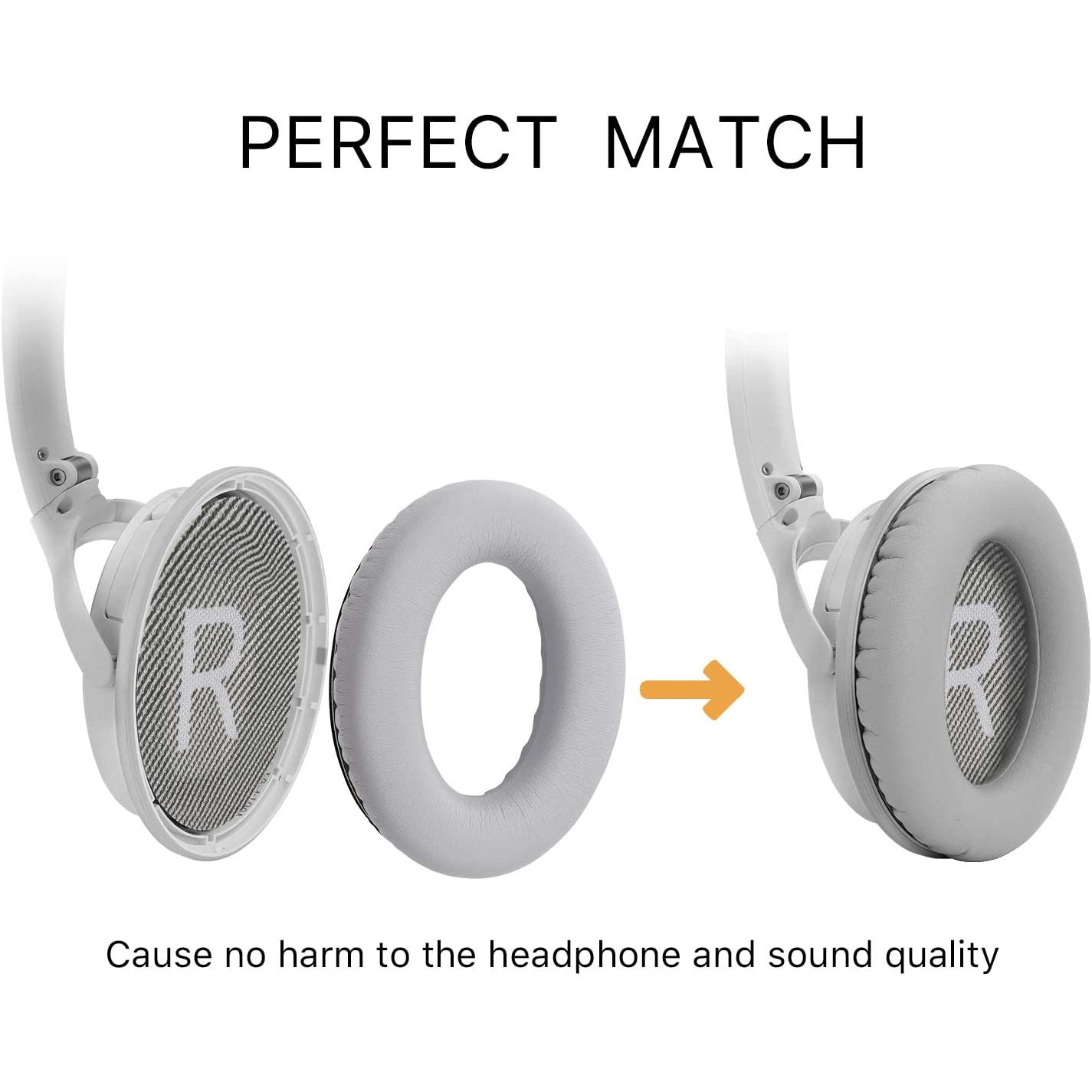 Комплект наушници за слушалки Over Ear Сребрист Съвместими с Bose