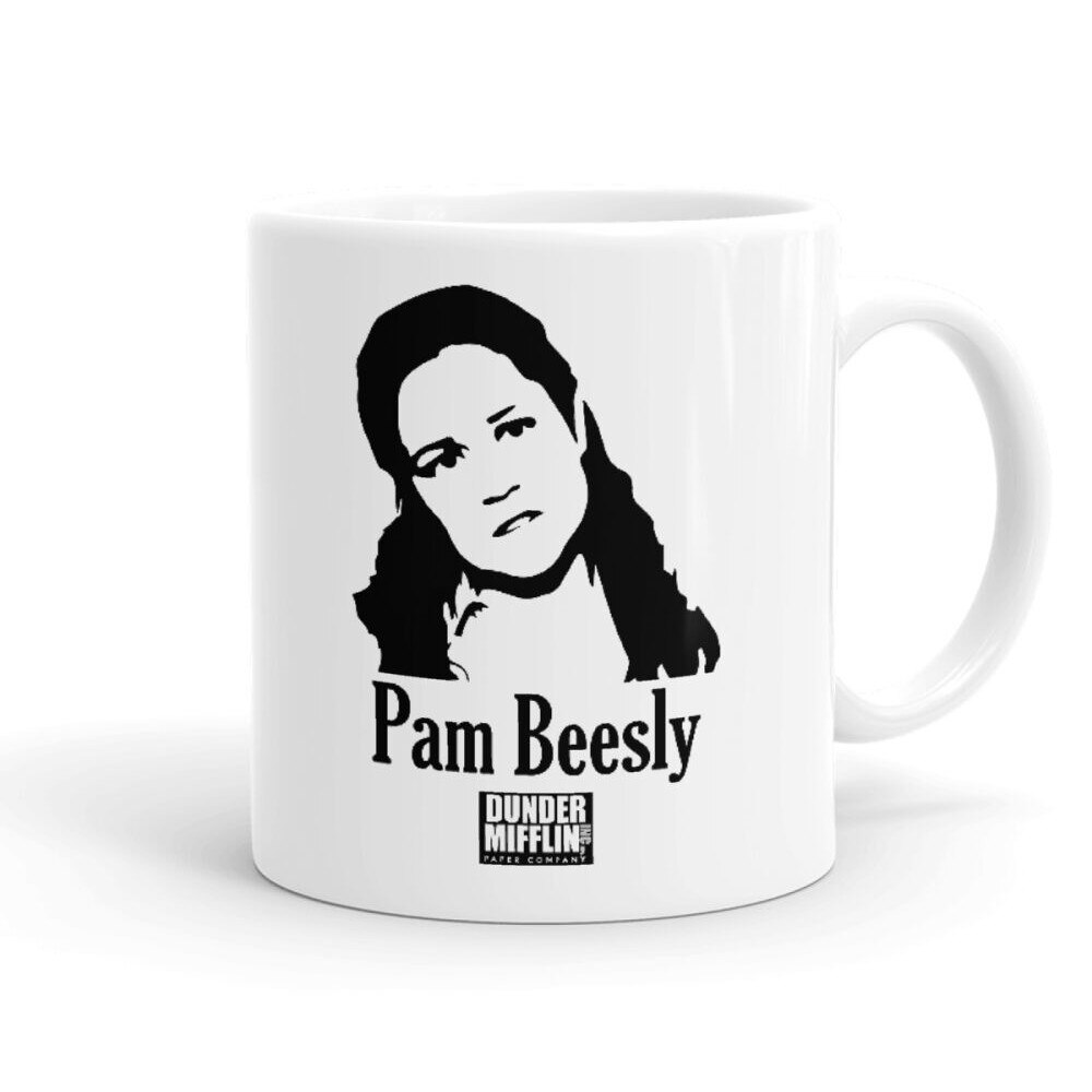 Cana The office Pam Beesly, Ceramica, 330 ml, Alb/Negru - eMAG.ro