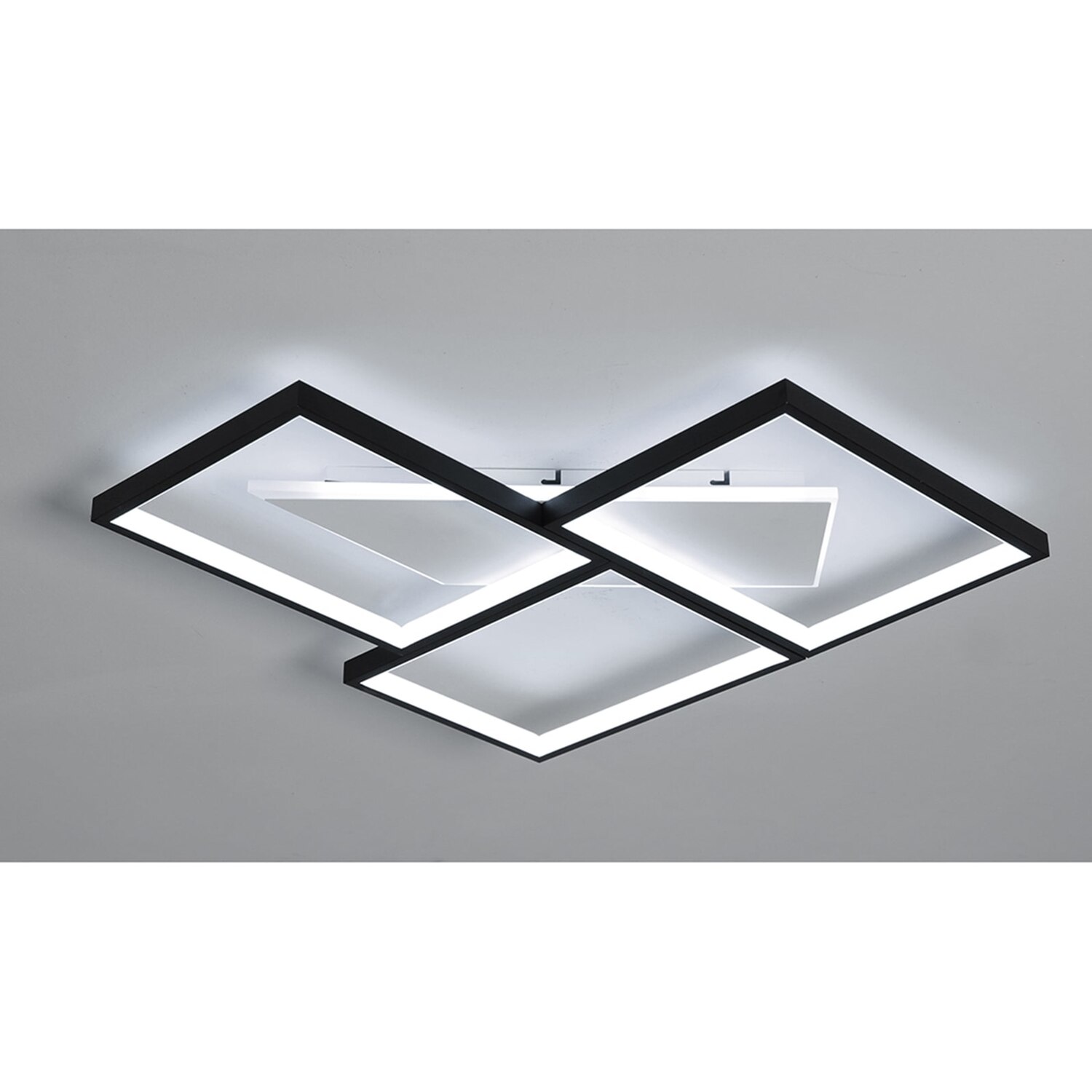 Plafoniera cu telecomanda LED Louis 95W 3000-6000K Negru Multicolor ...