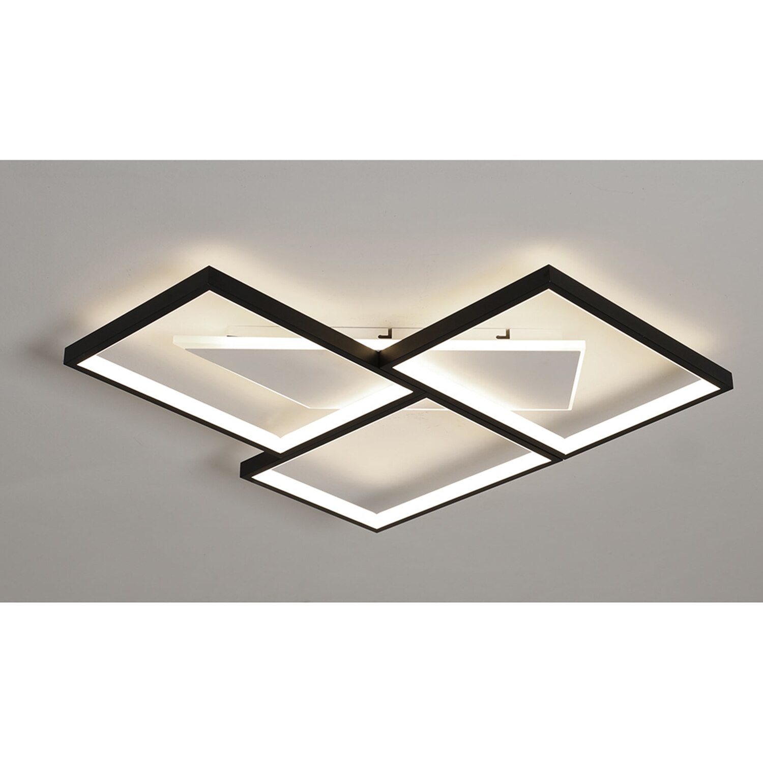 Plafoniera cu telecomanda LED Louis 95W 3000-6000K Negru Multicolor ...