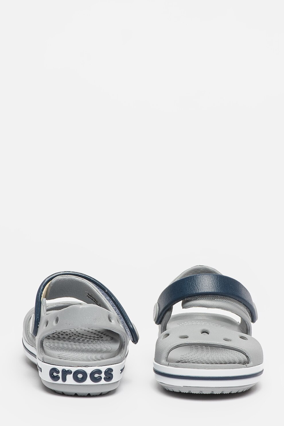 Crocs, Sandale cu velcro Crocband™, Gri, 25-26 EU - eMAG.ro