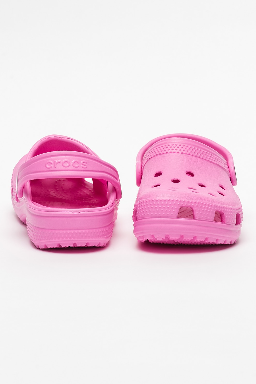 Crocs, Saboti slingback cu perforatii, Roz, 32-33 EU - eMAG.ro