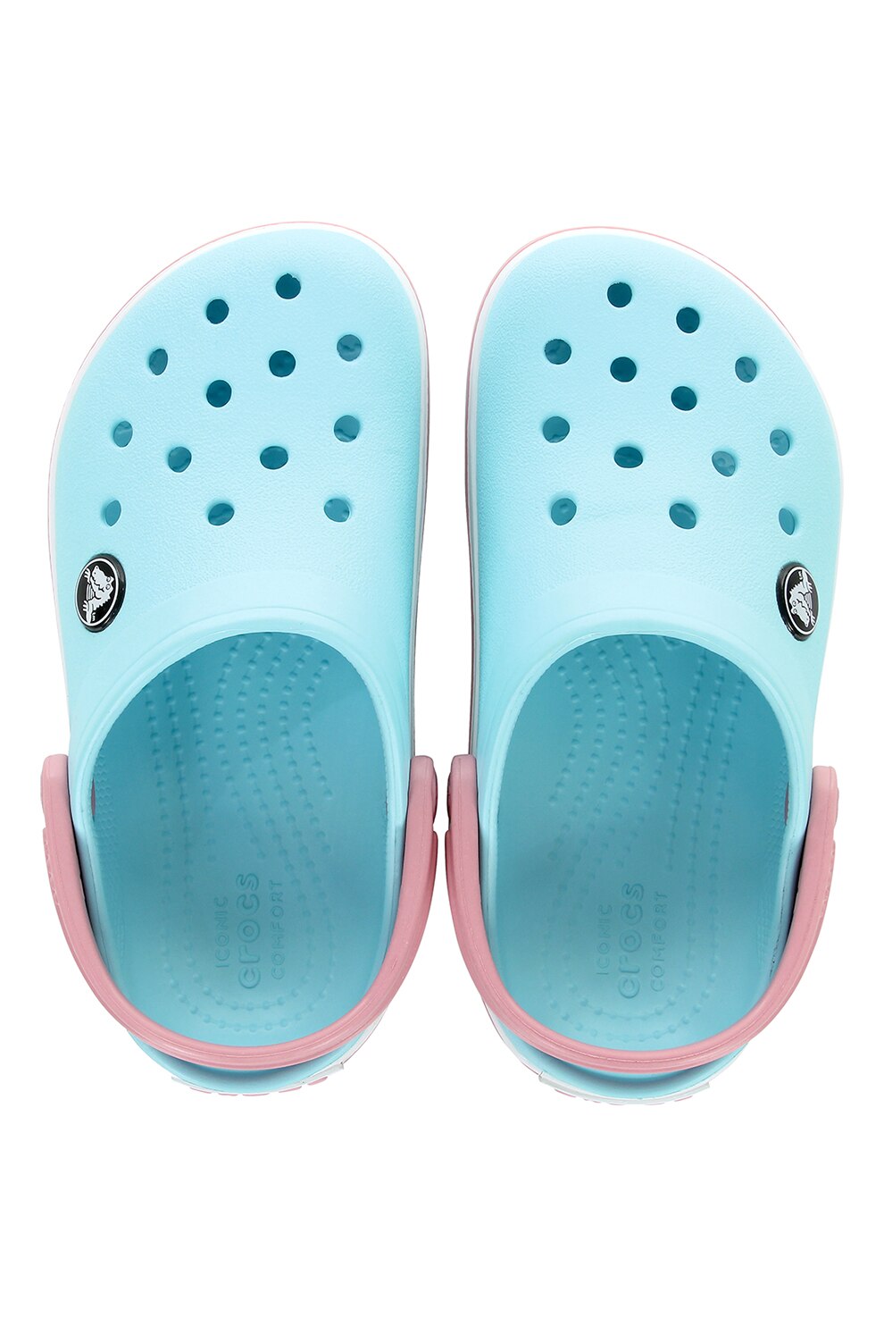 Crocs, Saboti slingback de cauciuc, Albastru pastel, Roz, 24-25 EU ...