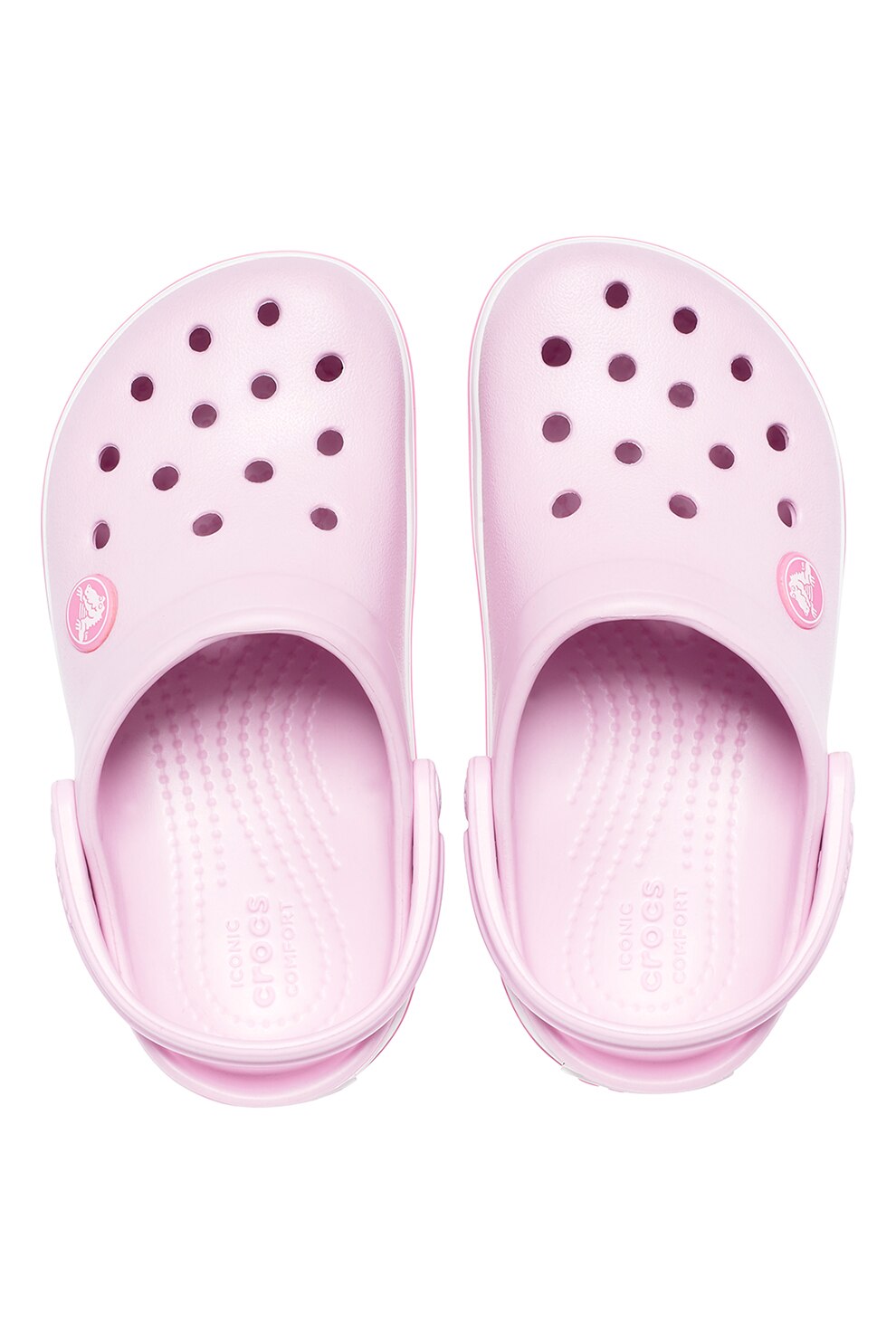 Crocs, Saboti slingback cu model uni, Roz pal, 34-35 EU - eMAG.ro