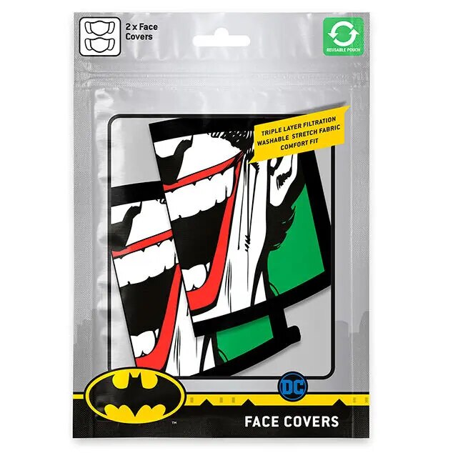 Set 2 masti faciale copii, DC Comics Face Mask Joker Face, Bumbac ...
