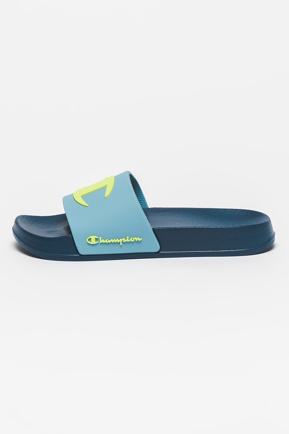 Champion, Papuci cu logo contrastant Aru, Albastru azur, 31 EU - eMAG.ro