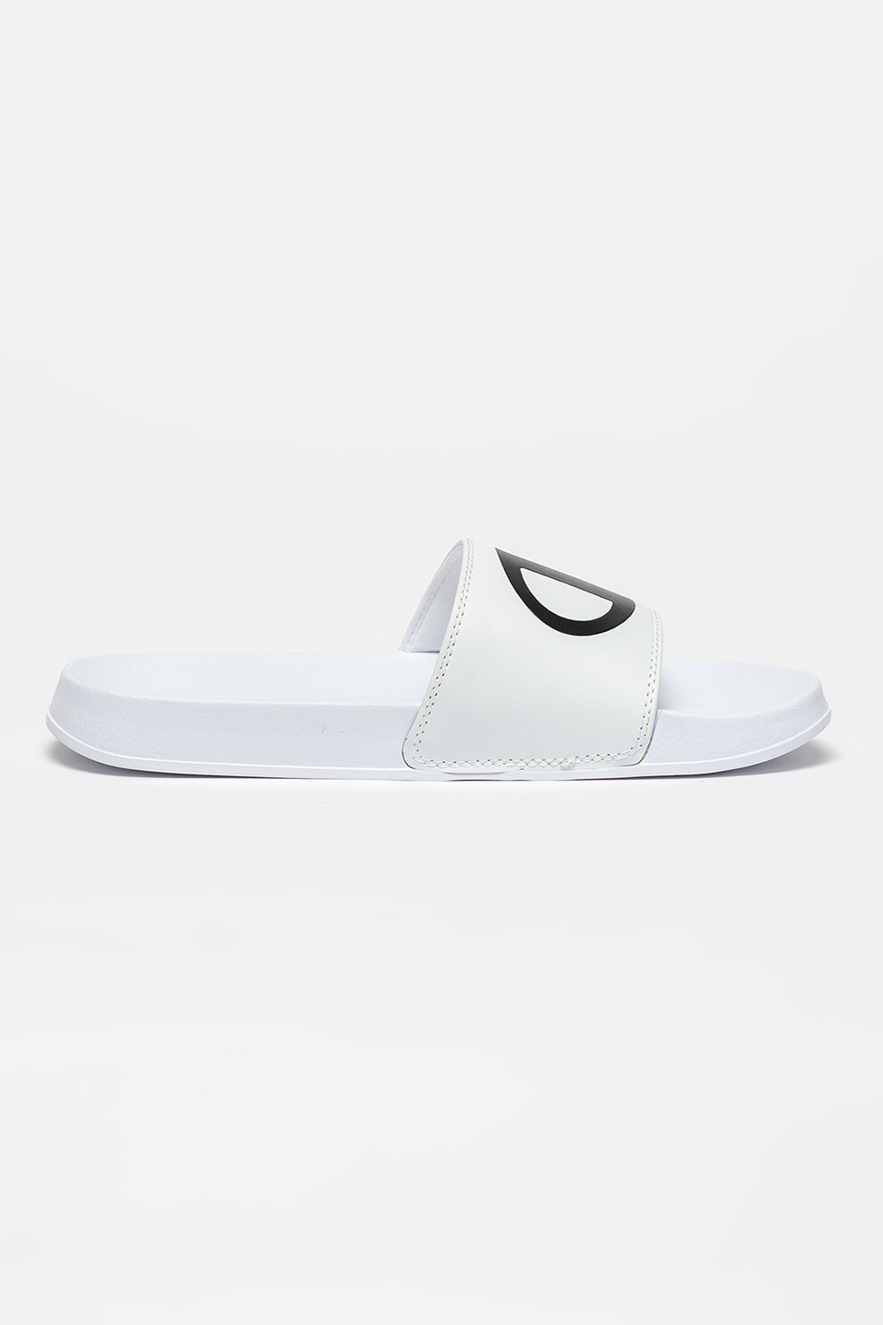 Champion, Papuci cu logo Bruny, Alb optic, Negru, 46 - eMAG.ro