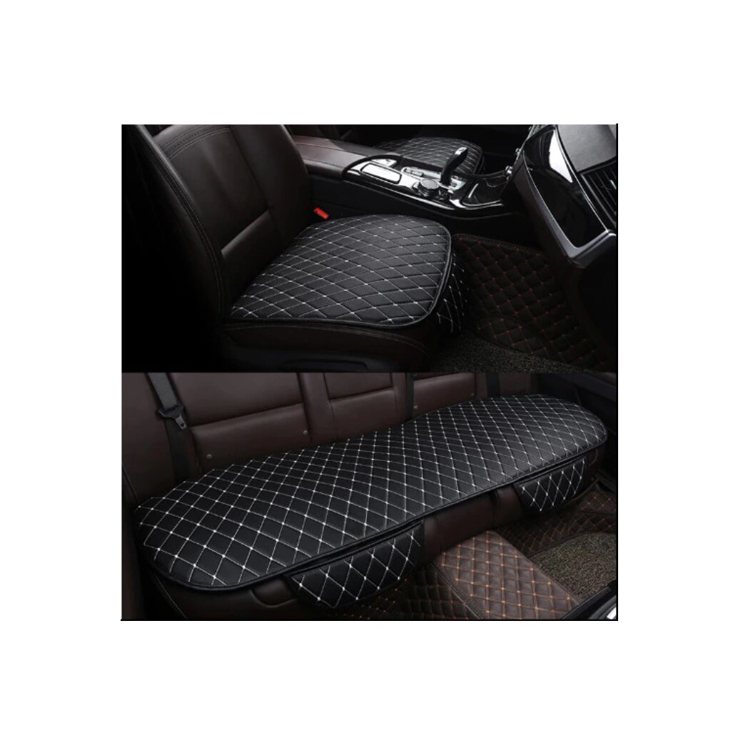 Set 3 huse scaun auto pentru sezut. negru - eMAG.ro