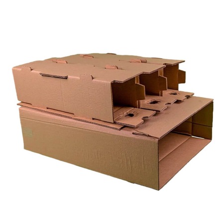 Set 50 Cutii pentru 3 Sticle, cu Separator, 370x130x395 mm, Carton CO5 ...