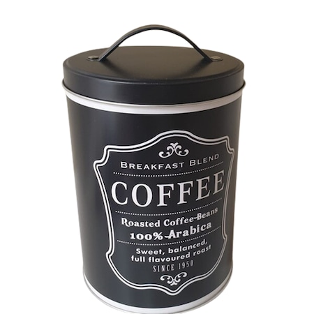 Recipient pentru Cafea cu capac, metal, cu mesaj, negru, 500 ml - eMAG.ro