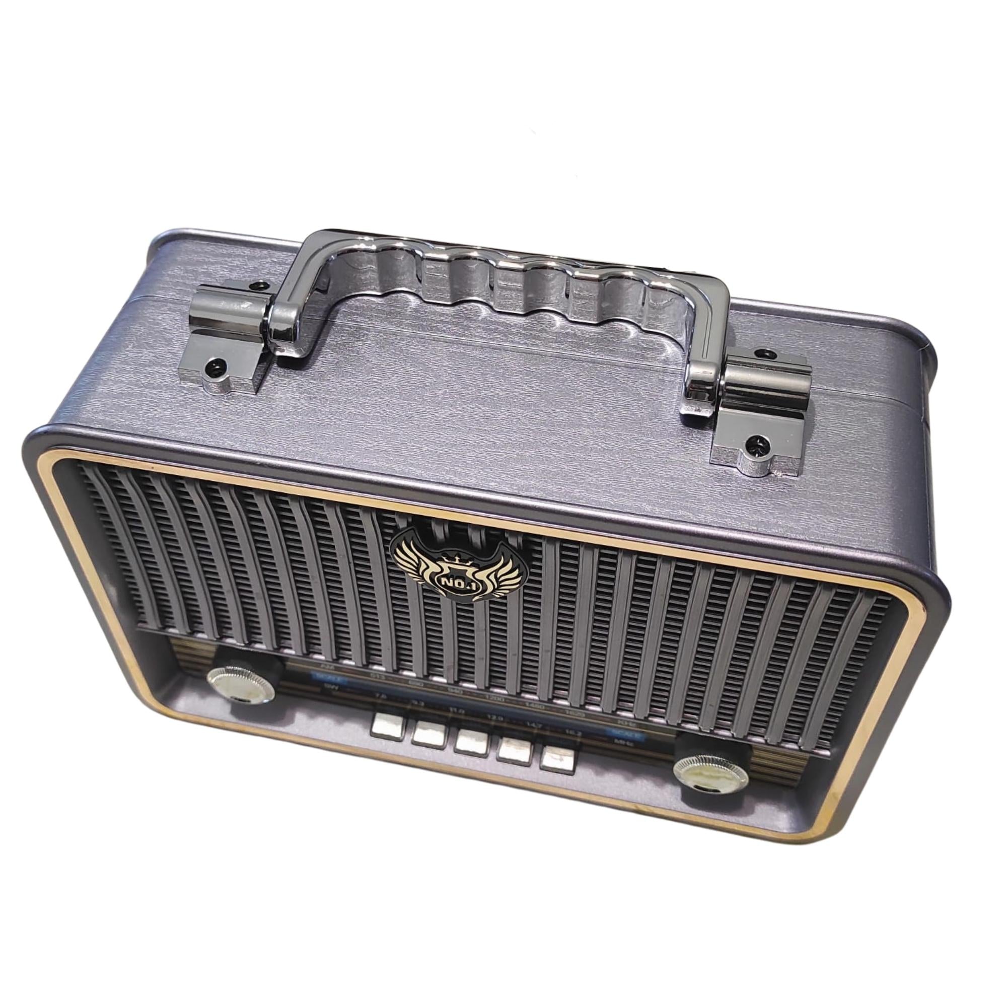 Aparat de Radio Portabil Vintage Bluetooth, MP3, microSD, USB, Auxiliar ...