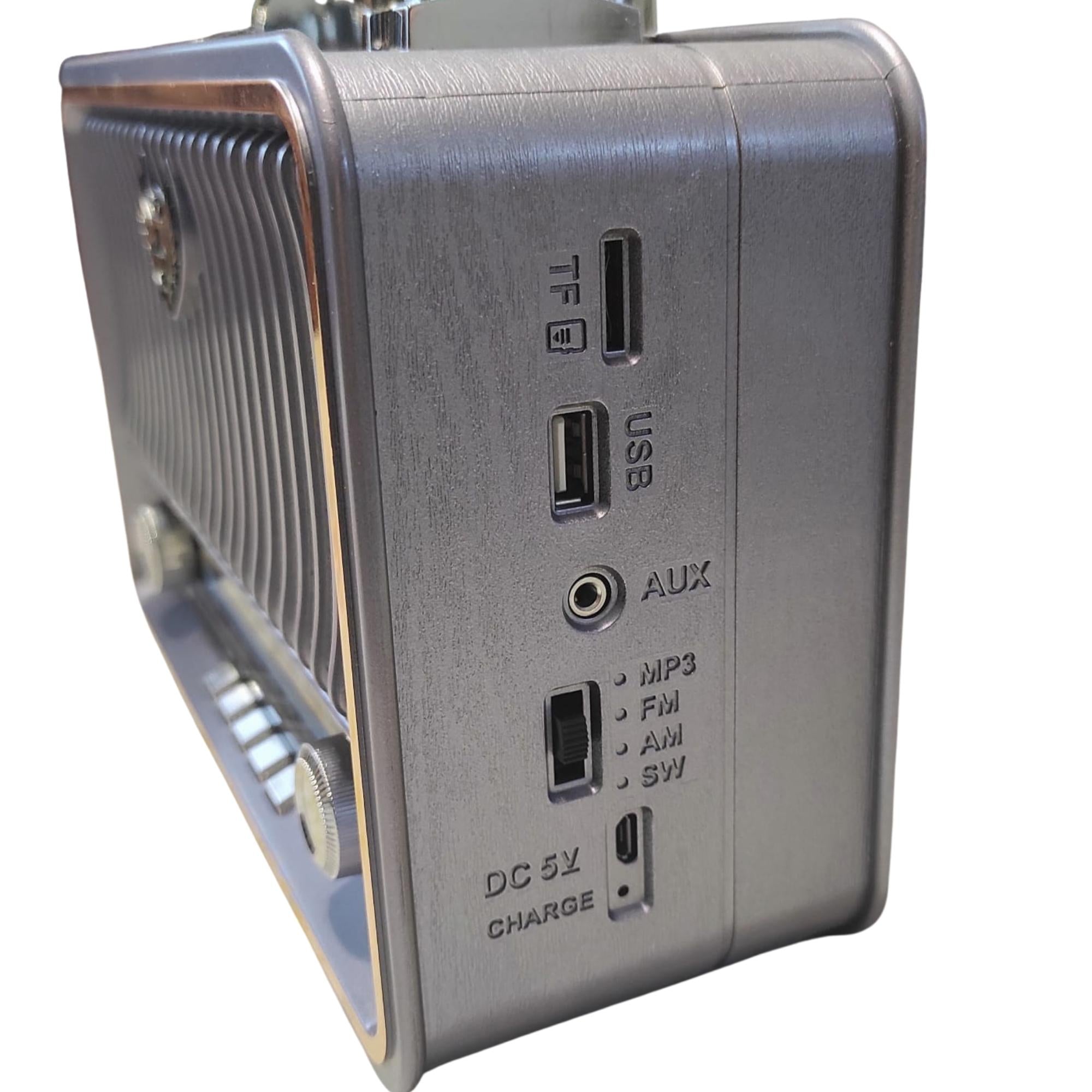 Aparat de Radio Portabil Vintage Bluetooth, MP3, microSD, USB, Auxiliar ...